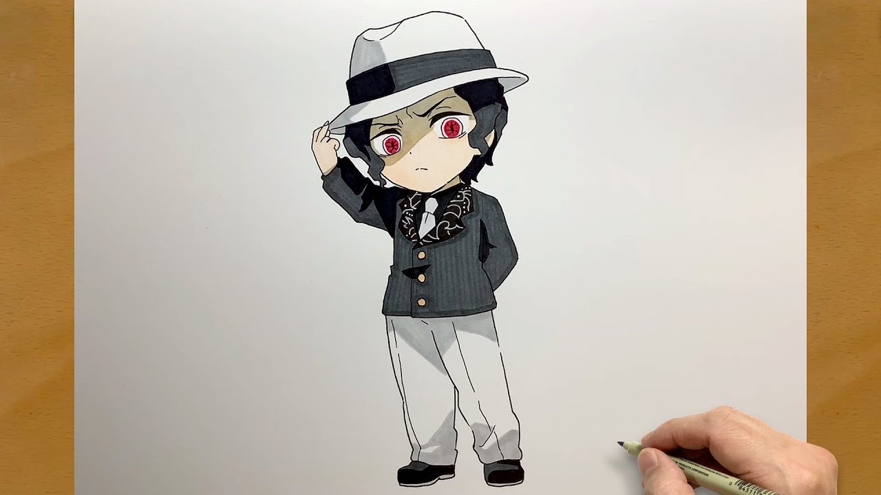 How to Draw chibi Muzan Kibutsuji from Demon Slayer | draw anime | step ...