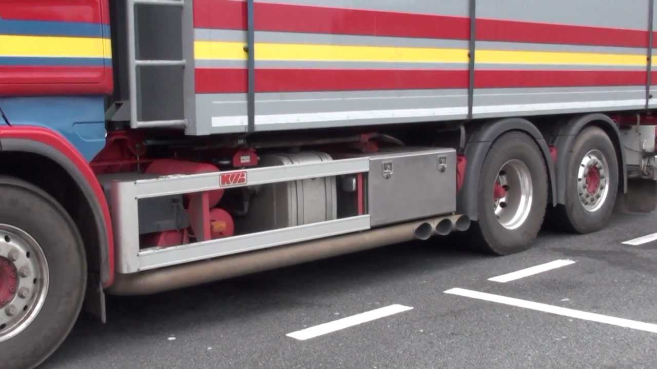 Scania R500 V8 Combi with side pipe - YouTube
