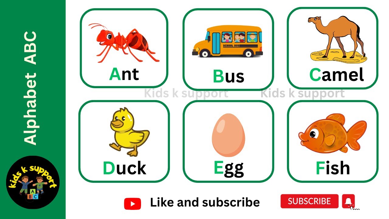 Learn Alphabet A to Z | ABC Preschool Flashcard -A- is for ANT | ABCD ...