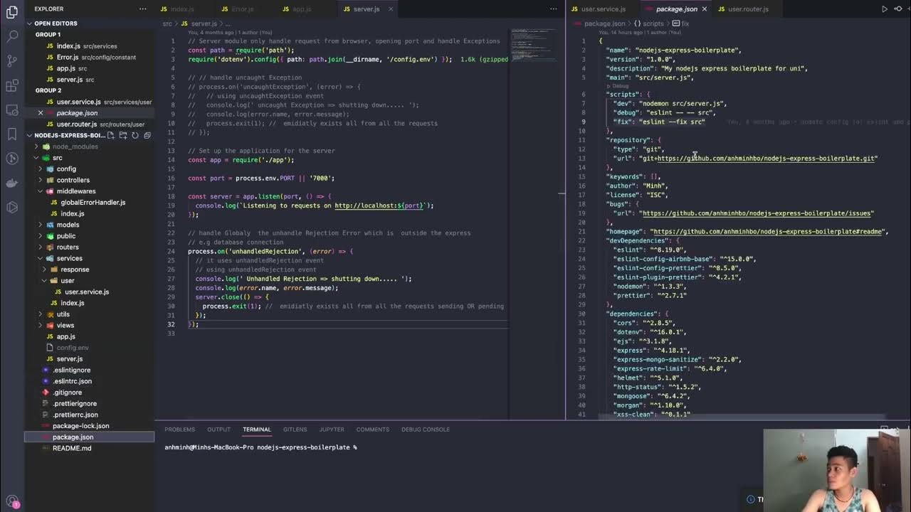 Structure Nodejs Backend Project for SEPM Part 1 - YouTube