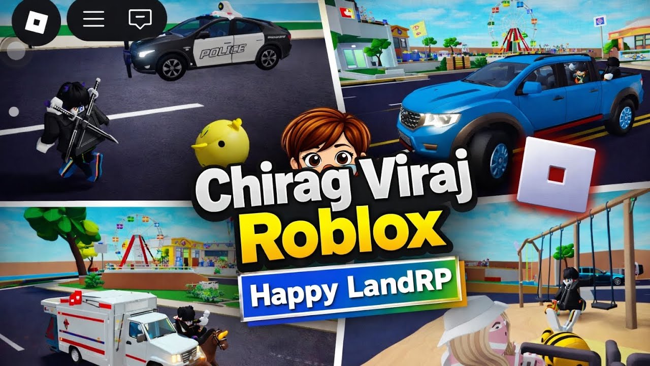 #9 Happy Land RP Roblox 😍 | Police, Car & Full Fun Gameplay | Police ...