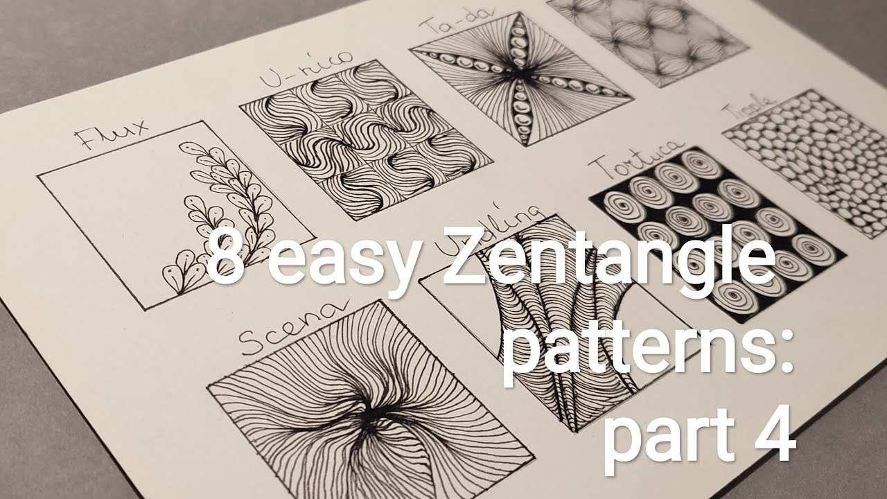 8 easy Zentangle patterns for beginners: part 4 / easy patterns / easy ...