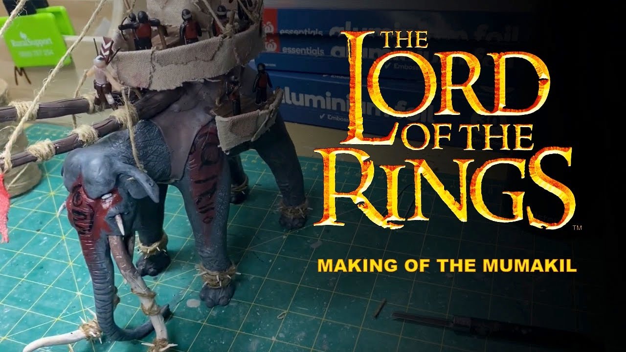 Making the LOTR MUMAKIL from polymer clay and other materials. - YouTube