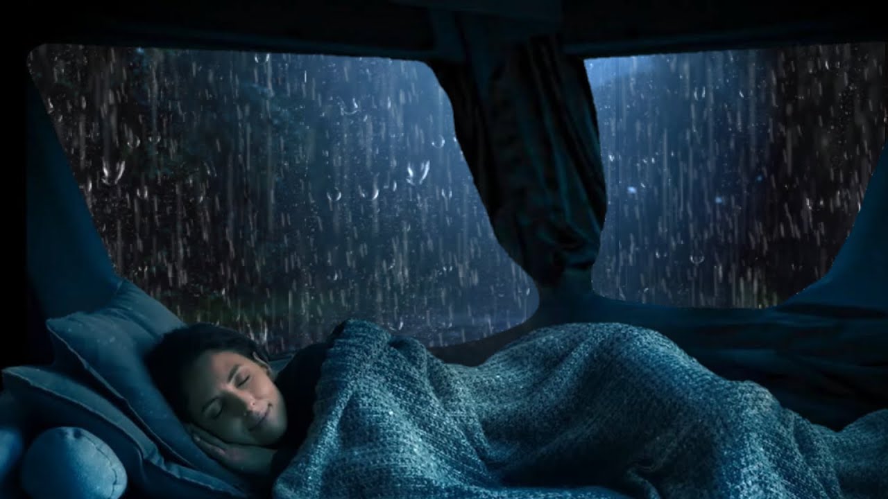 Rain Sounds For Sleeping - Heavy Rain on Camping Car Window for Deep ...