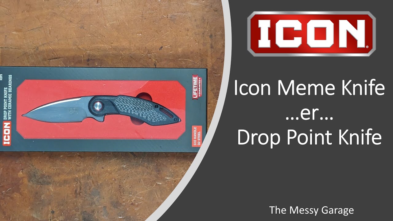 Icon Drop Point Knife The Meme Knife PN 70613 - YouTube
