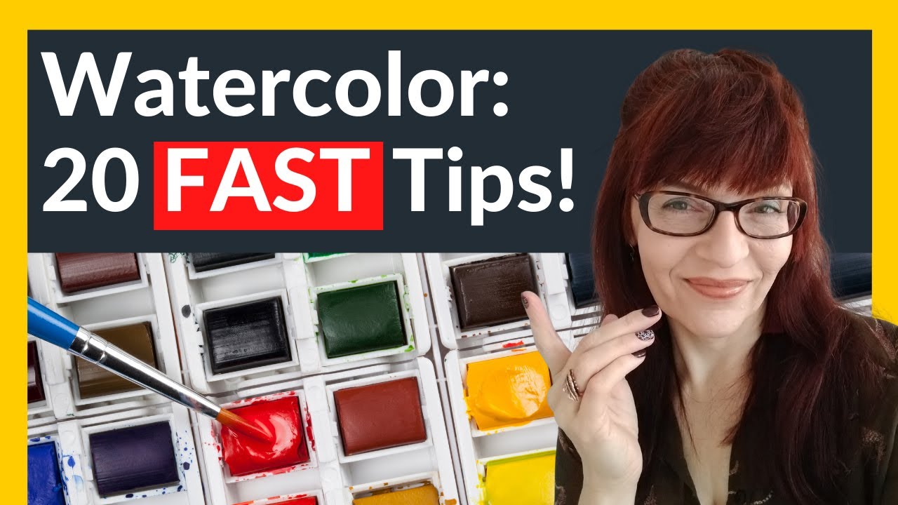 Watercolor Beginner Tutorial (20 FAST Tips!) - YouTube