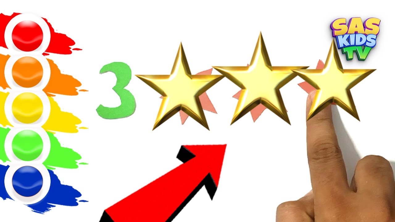 Count 123 stars learn kids paper color stars easy nursery play | 123 ...