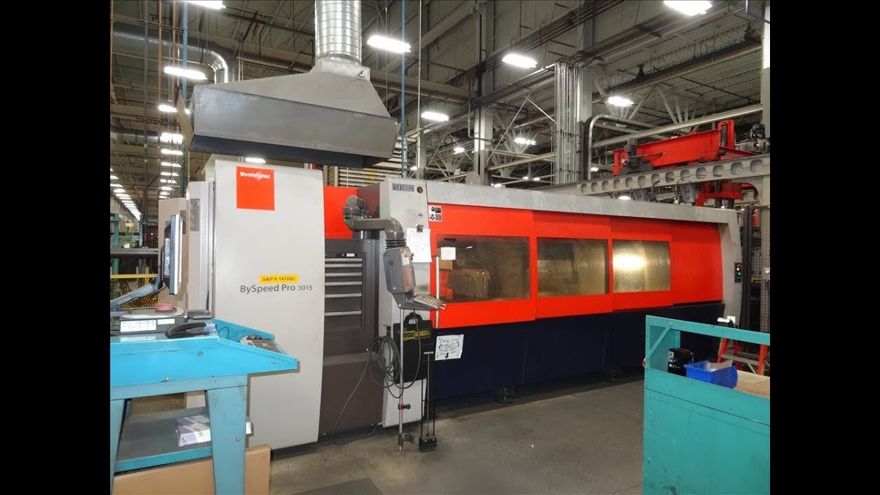 BYSTRONIC BYSPEED PRO 3015 6000W CNC LASER - YouTube