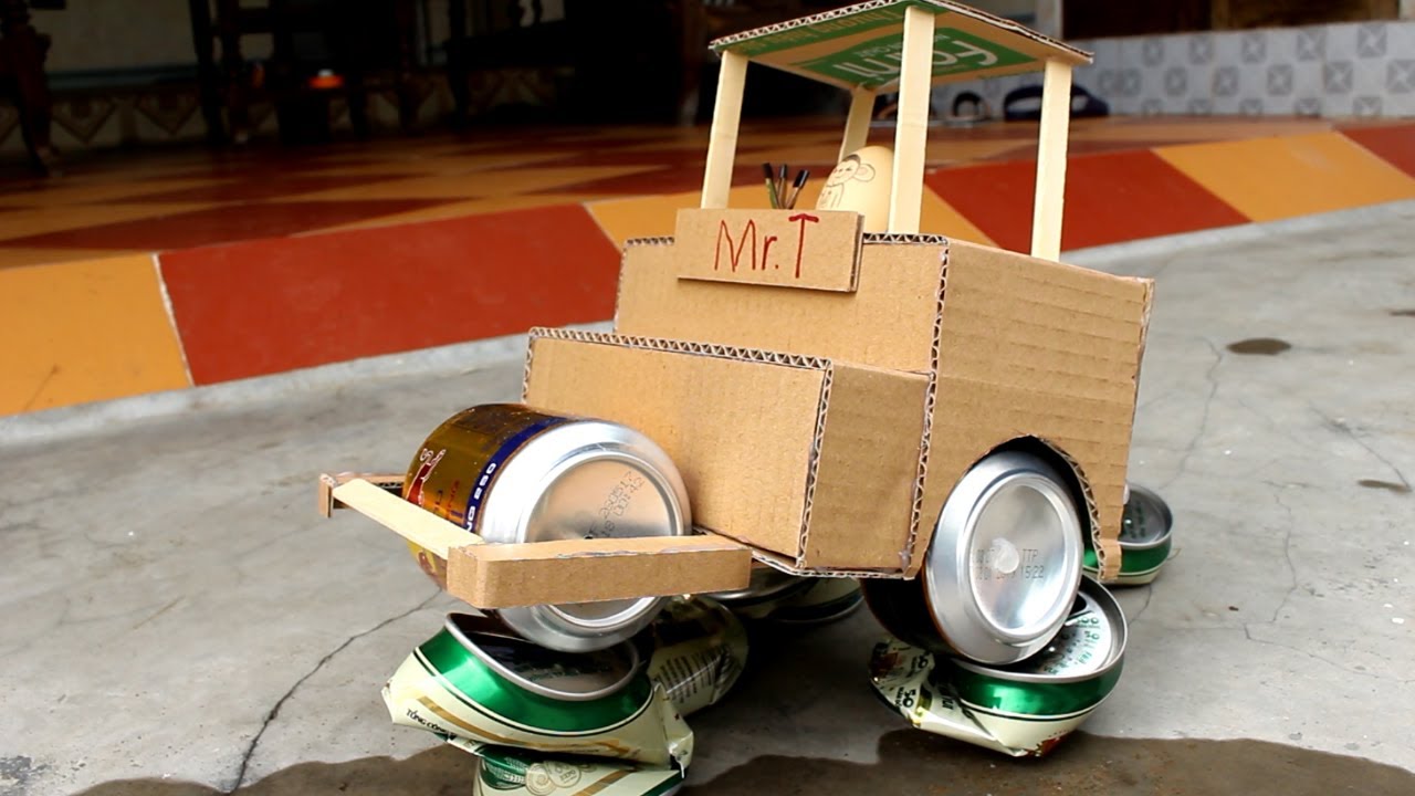DIY Compactor car - DIY toy for KIDS - YouTube