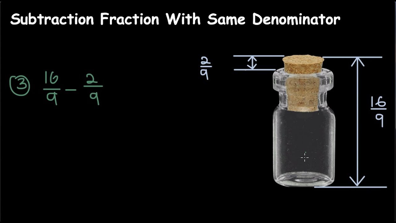 Xisaab af Soomaali I Subtraction fraction with same denominator 11 I ...