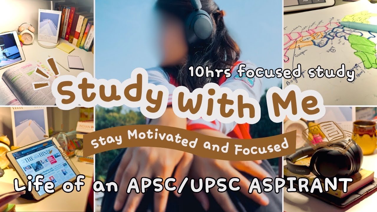 UPSC 10Hrs FOCUSED STUDY 🌸LIFE OF An ASPIRANT #upsc #apsc #study # ...