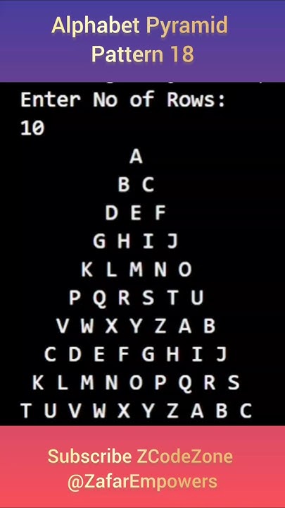 pattern 18 #subscribe @ZafarEmpowers for more #coding #java #javaprogramming #like - YouTube
