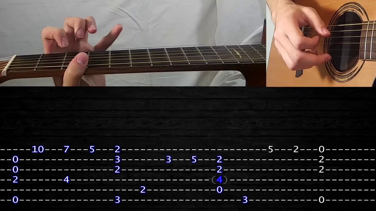 How to play 'Minecraft Sweden' Guitar Tutorial TABS - YouTube