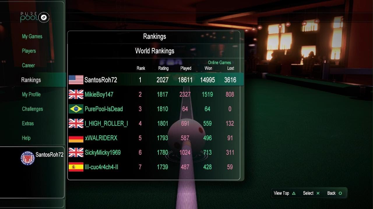 Pure Pool,Snooker Amateur against junel_m,didn't play?,Open the table ...