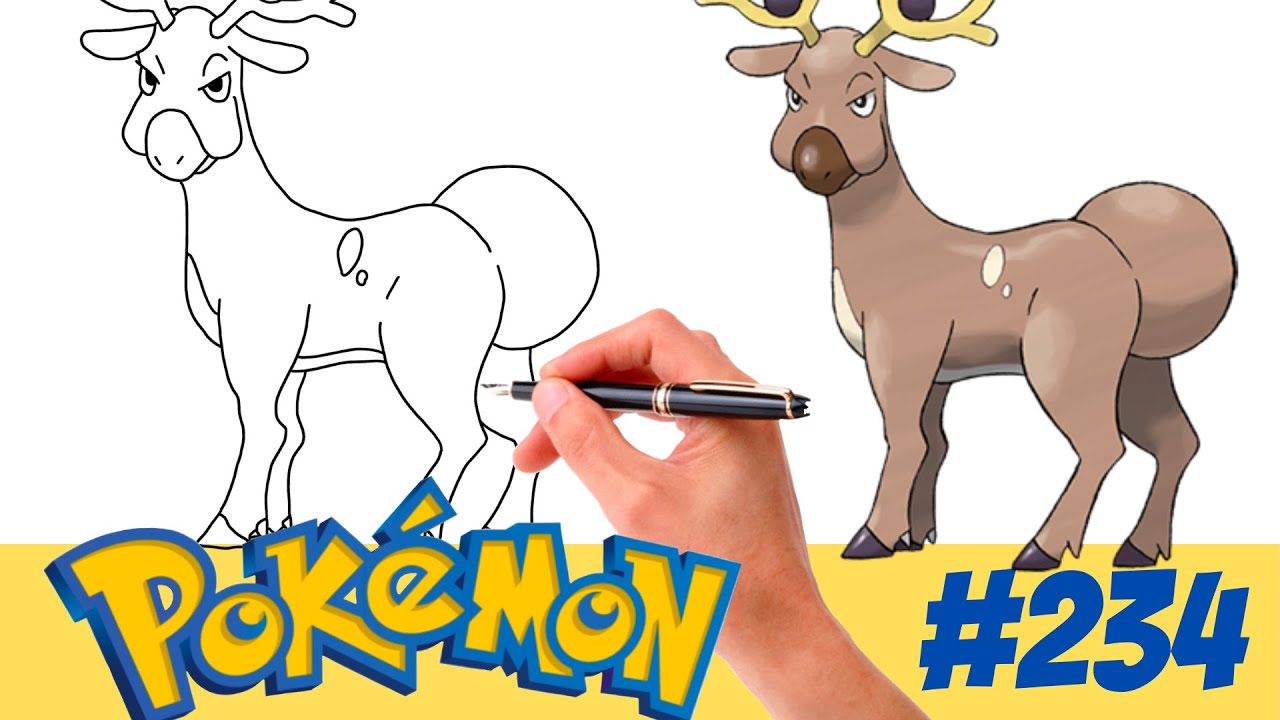 Cómo dibujar STANTLER POKEMON #234 | FÁCIL | Generación 2 - YouTube
