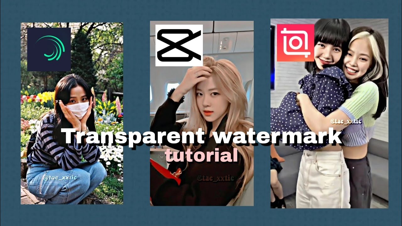 How to get transparent watermark on Alight motion/Capcut/Inshot ...