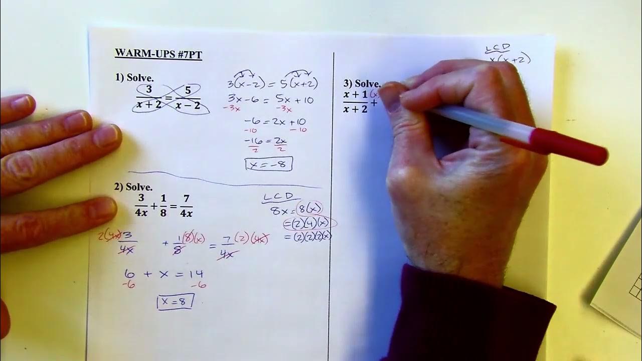 Algebra 2 - Warm-up #7R.1 - YouTube