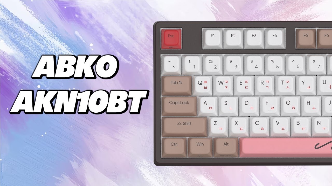 ABKO Contactless Keyboard AKN10BT Keyboard ASMR Typing Sound - YouTube