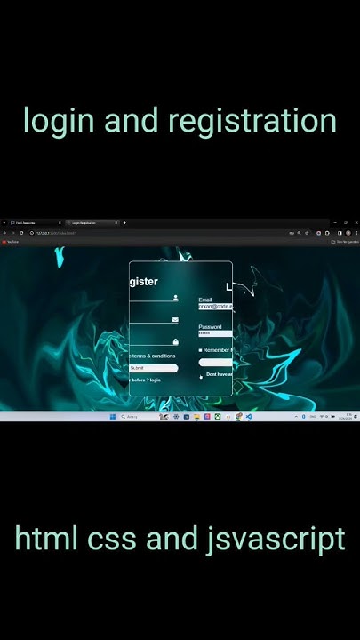 Creating a Modern Login and Registration Form - Step-by-Step | html css js tutorial #javascript ...
