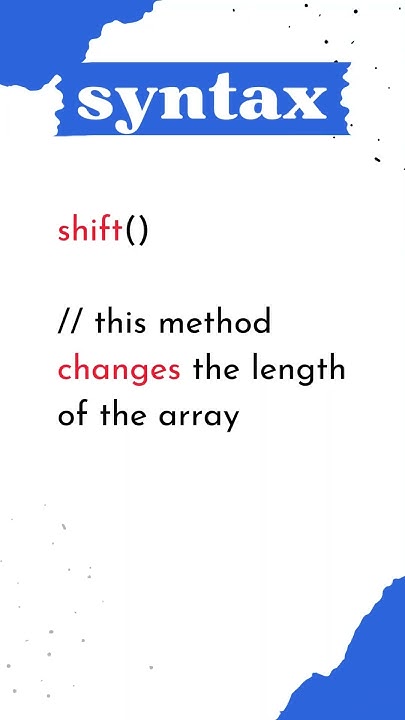 How do you remove an element from an array? #javascript #tutorial # ...