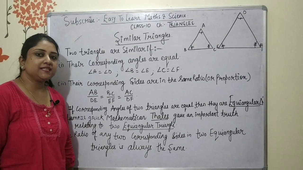 CLASS 10 CH -TRIANGLES Concept of Similarly in triangles(BPT)Thales ...