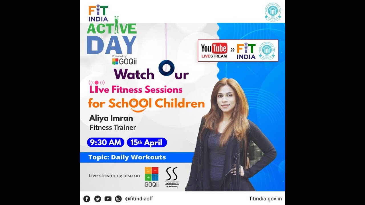 Fitindia Active Day Session With Aliya Imran- energizing workout for ...