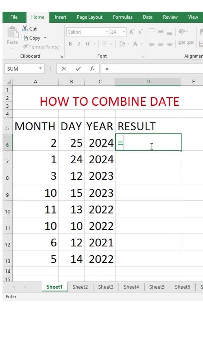 HOW TO COMBINE DATE #computer_academy #exceltech #smartphone #excelworld #hkcl #tricks - YouTube