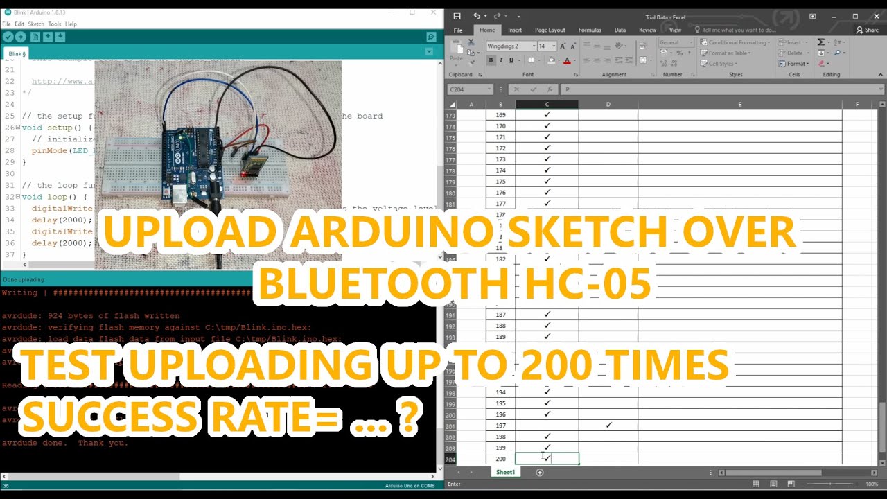 Upload Arduino Sketch Over Bluetooth And Test It Up To 200 Times Part 1 Of 2 Youtube