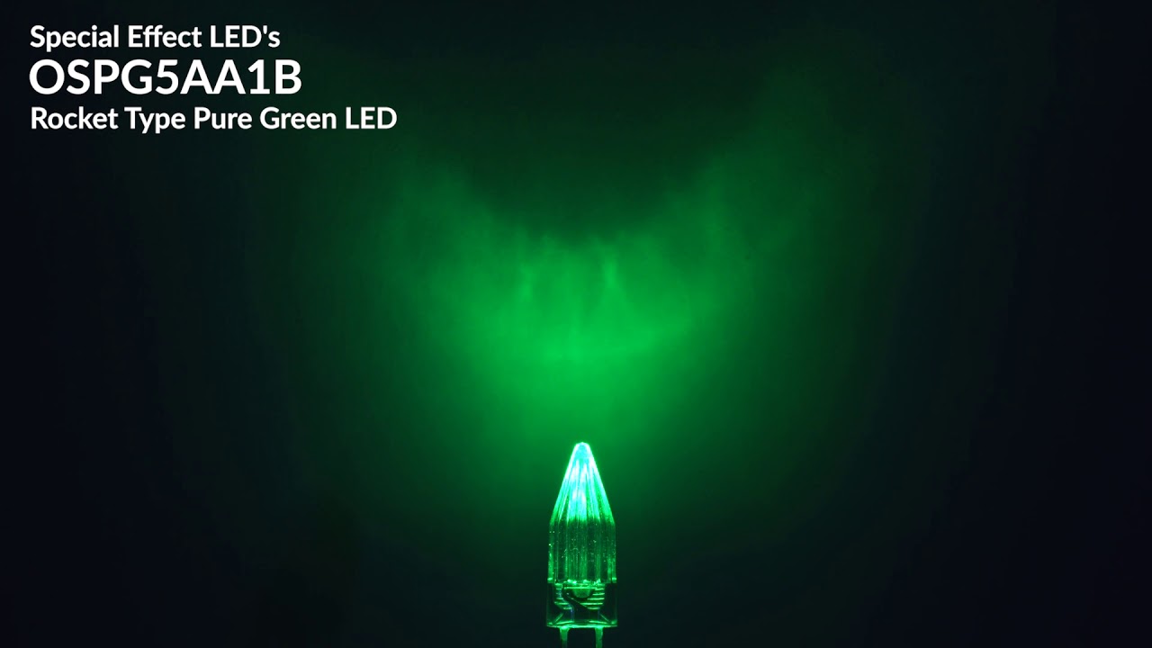 OPTOSUPPLY OSPG5AA1B - LED - Rocket;green - YouTube