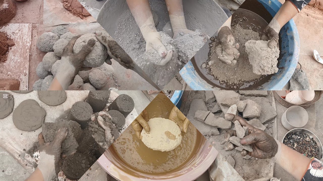 Multani mitti & white gritty texture ke crumbling aj ky vlog main ...