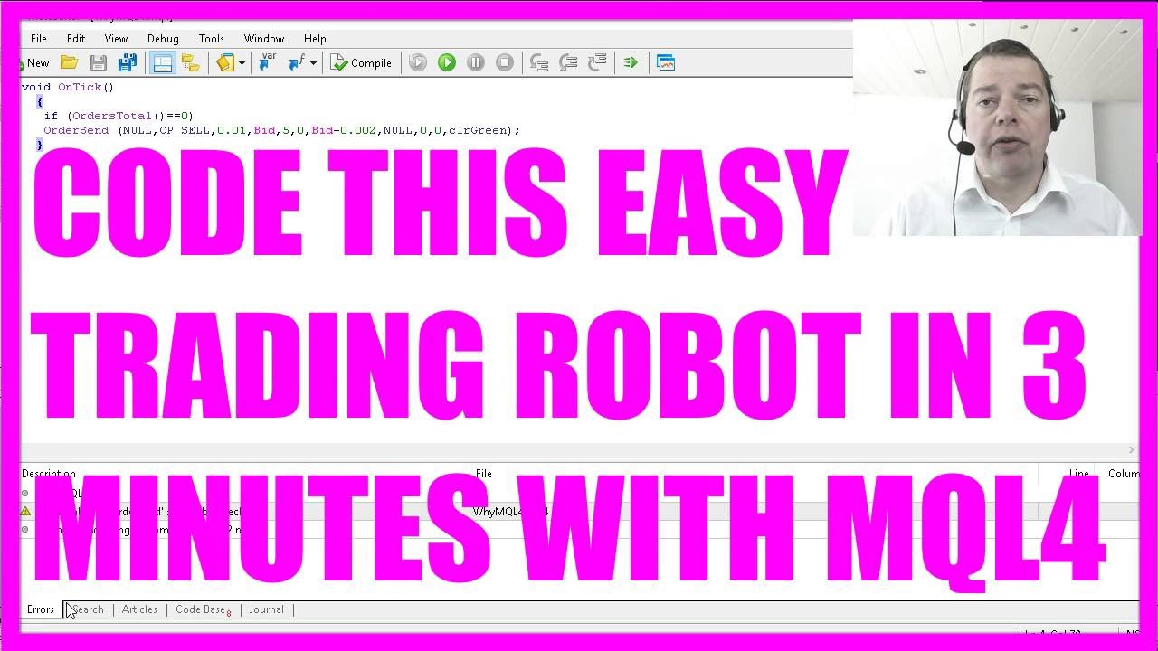Why Mql4 Code This Easy Trading Robot In 3 Minutes Youtube