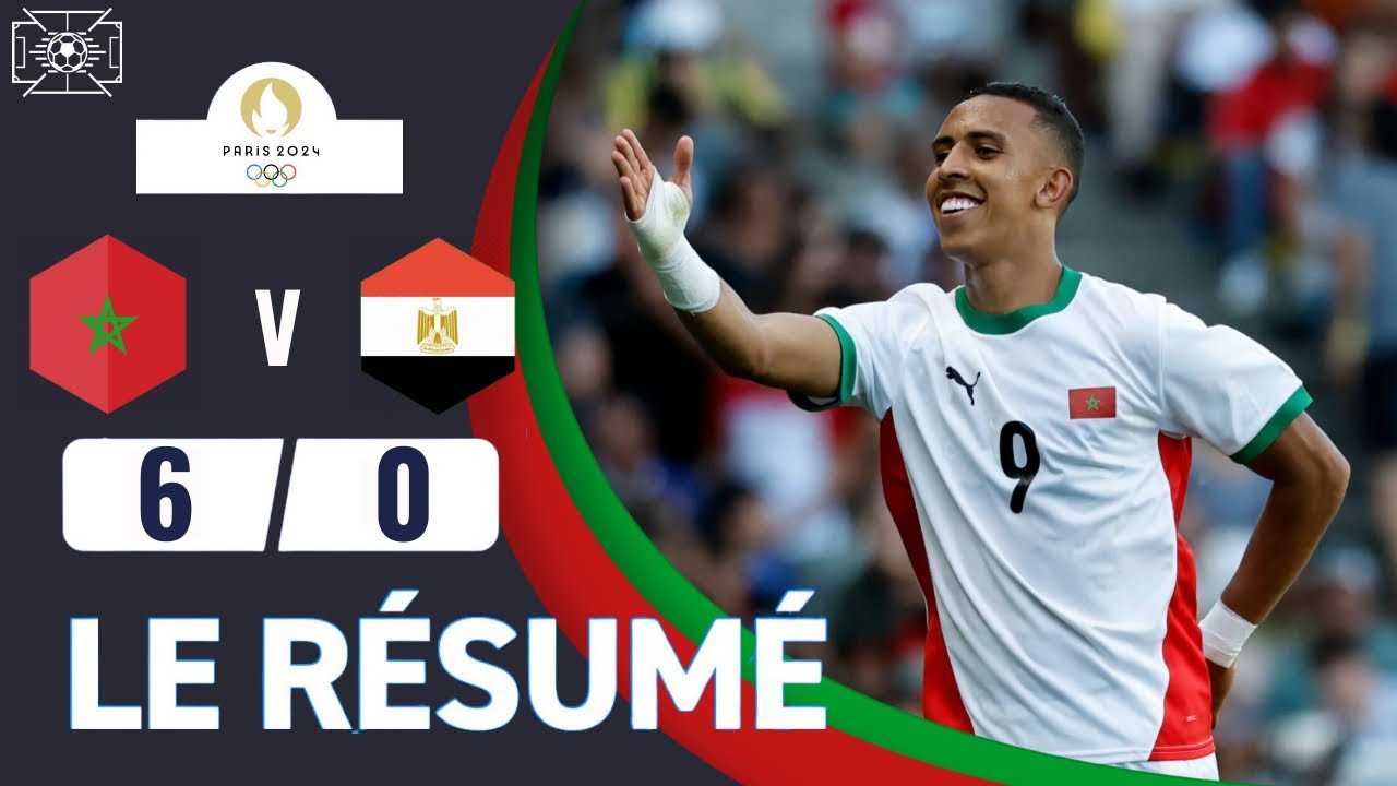 Maroc vs Egypte | 6-0 | Le Résumé | Paris 2024 football masculin ...