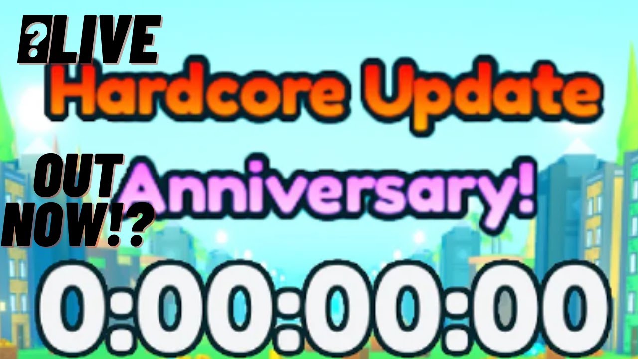 🥳Pet Simulator X Countdown Hardcore Update/ Anniversary Update 🔴LIVE ...