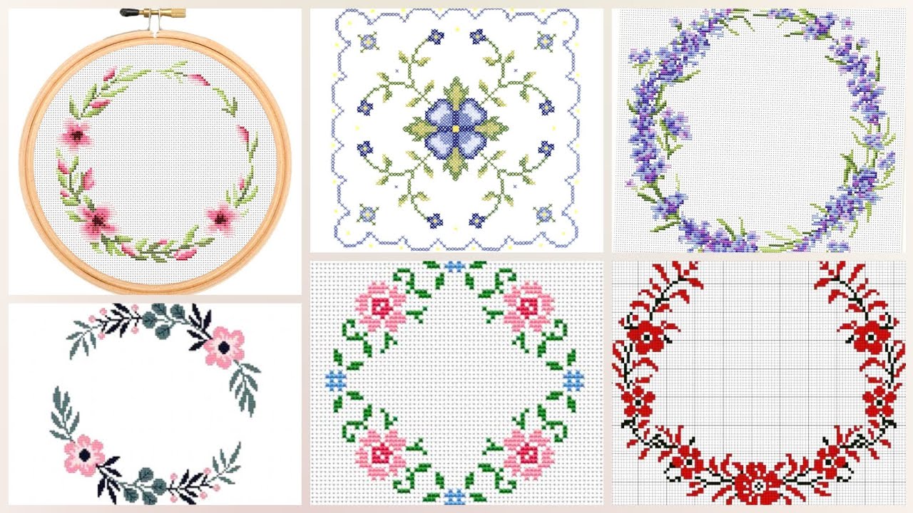 Amazing cross stitch embroidery mix design ideas for dresses bedsheet ...