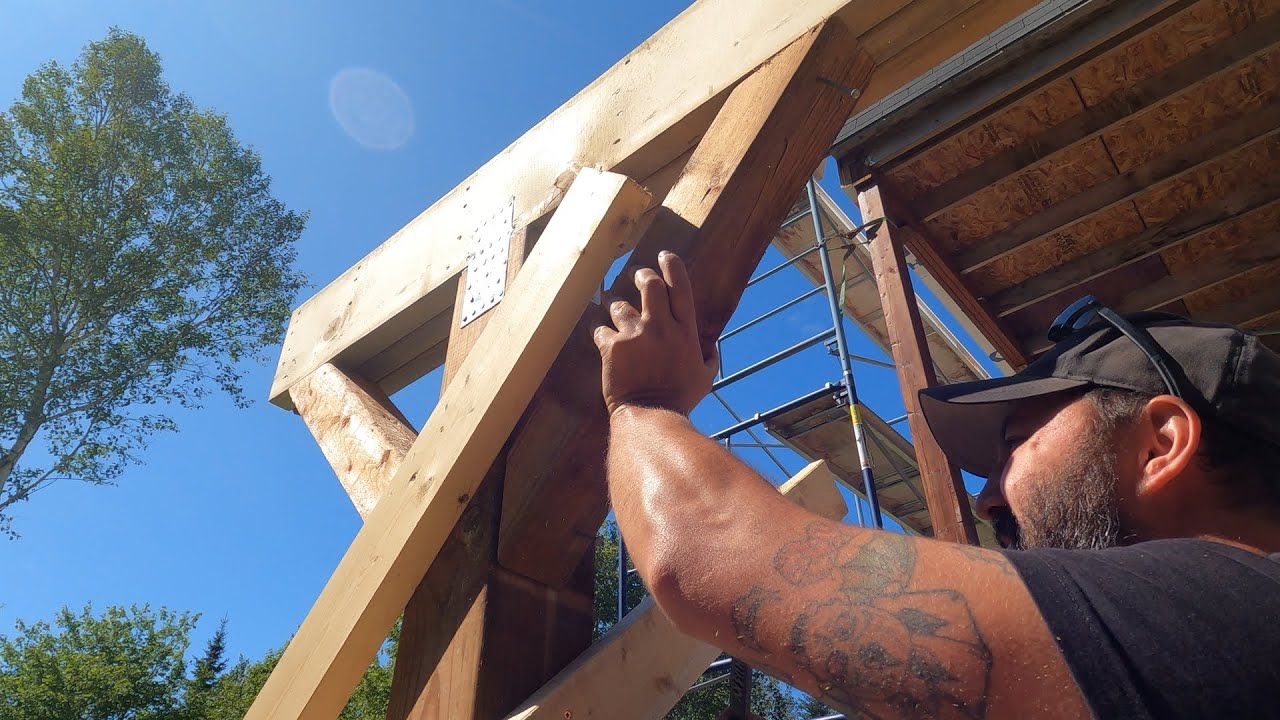 Building an Off Grid House Ep.8 | Post and Beams for additions - YouTube