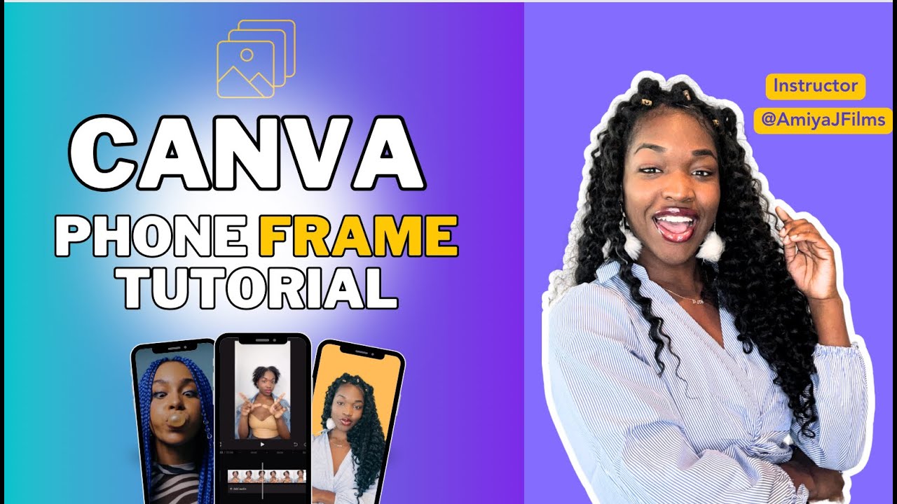 How To Put A Photo Or a Video in Phone Frame Using Canva - YouTube