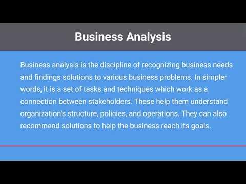 1- Business Analysis Definition 1 - YouTube