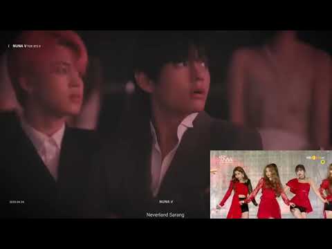 190424 Taehyung and Jimin (방탄소년단) reaction to (G)I-DLE (여자아이들) (CLOSE UP) Señorita + latata|TMA 2019