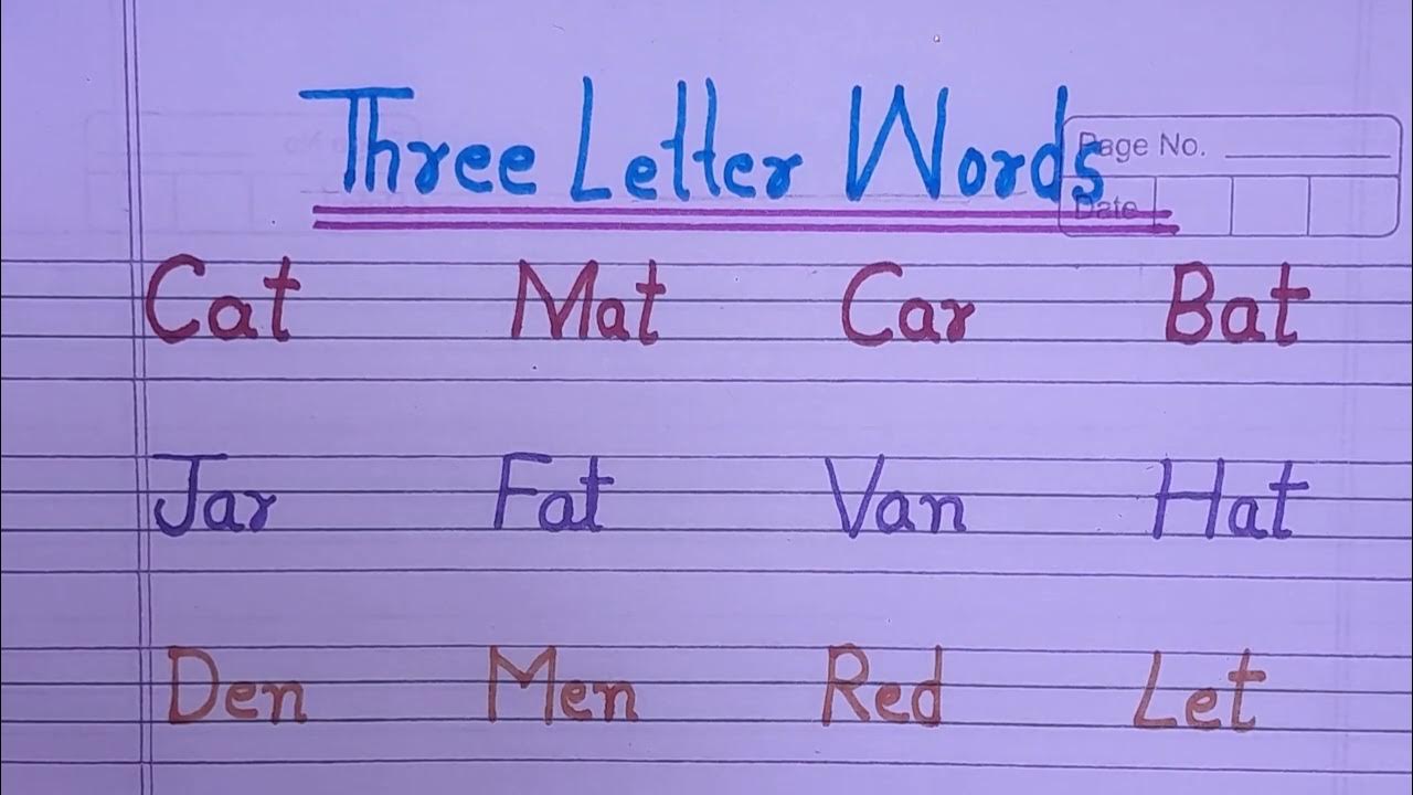 three letters words | three letters words in english | phonic sound ...