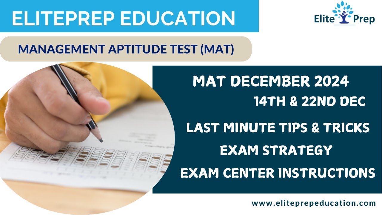 MAT December 2024 - Last Minute Tips | Exam Strategies for Scoring ...