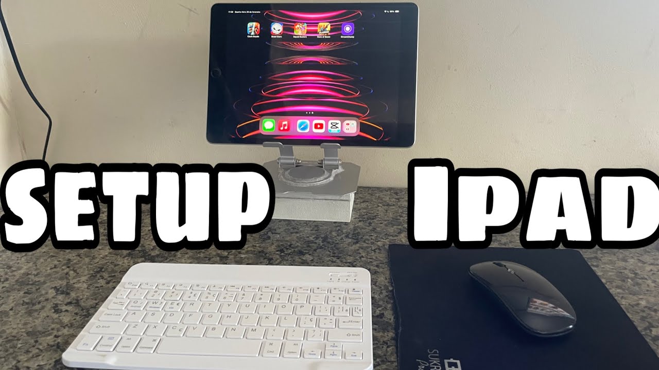 MEU SETUP COM IPAD (MOUSE + TECLADO DA SHOPEE) - YouTube