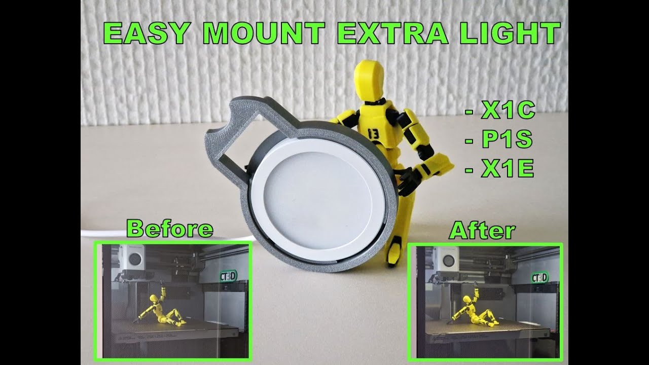 X1C / P1S light frame for BBL LED Light Kit - YouTube