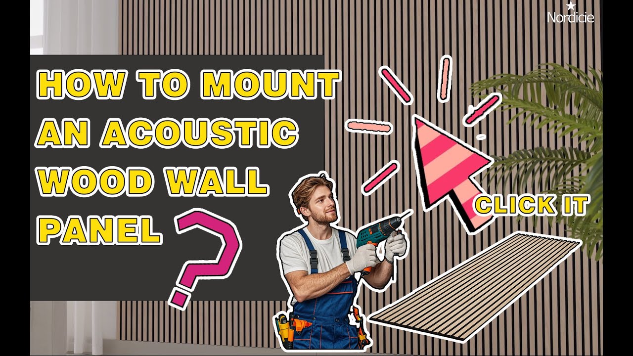 Step-by-step Guide - Mounting Acoustic Wood Wall Panels - YouTube