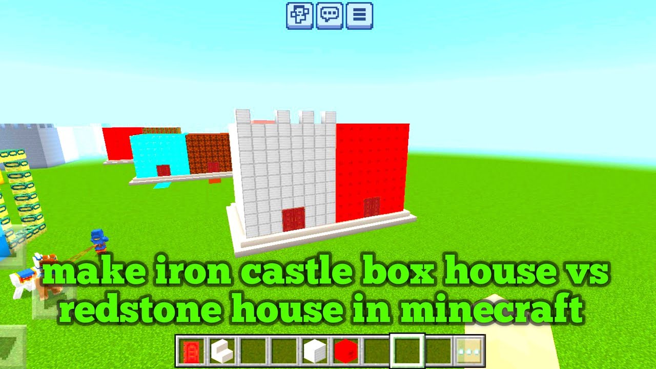 I,m crafts iron castle box house vs redstone house in minecraft - YouTube