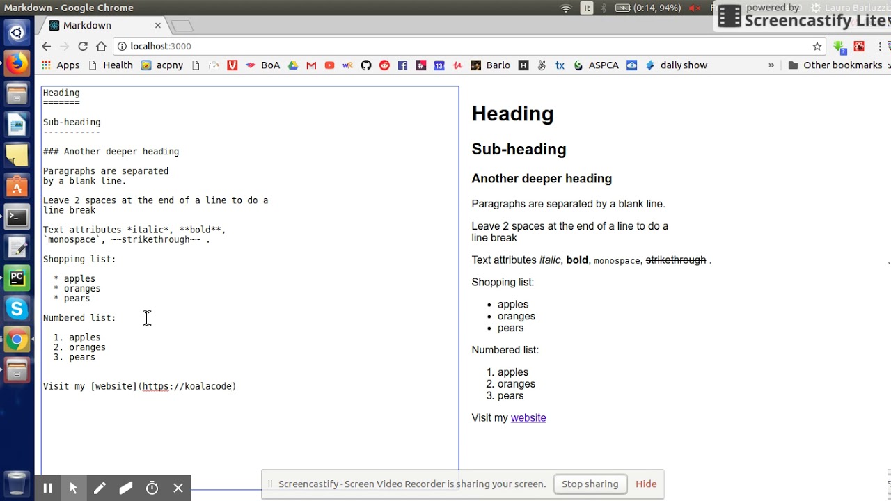 markdown demo - YouTube
