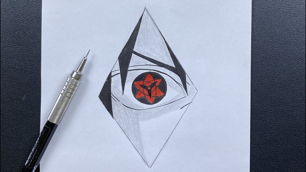 رسم سهل تعلم رسم عين ساسكي اوتشيها خطوة بخطوة Youtube