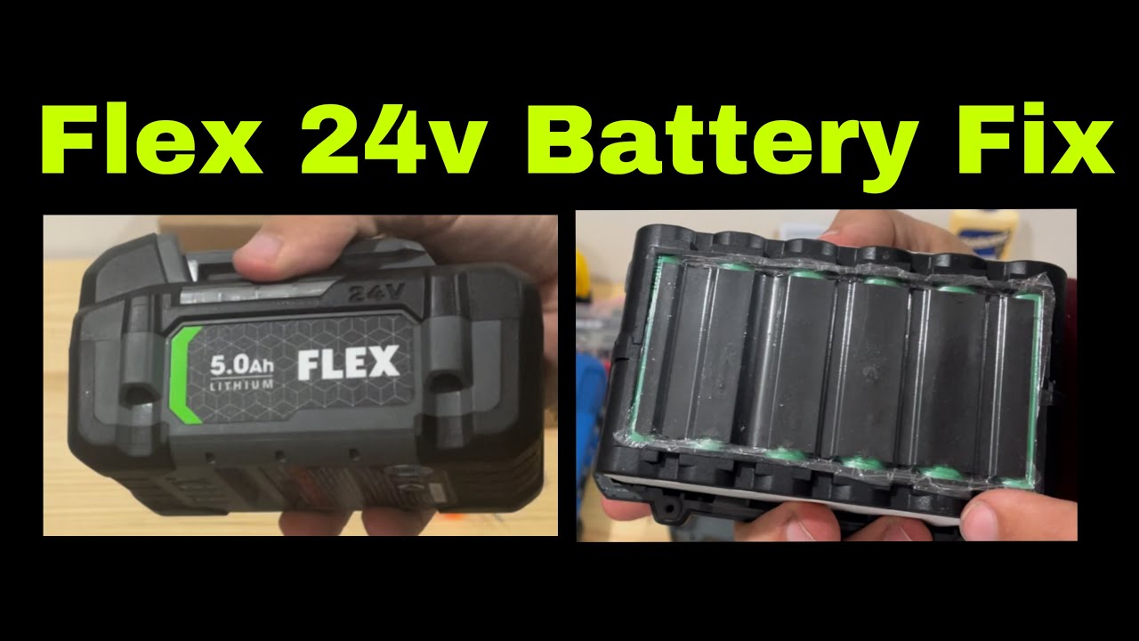 Flex 24v Battery Fix - Inside Replacement Battery - YouTube