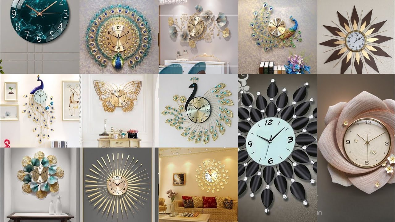 Fancy Clocks Wall Decor Watches Peacock Design Clock Amazing Big ...