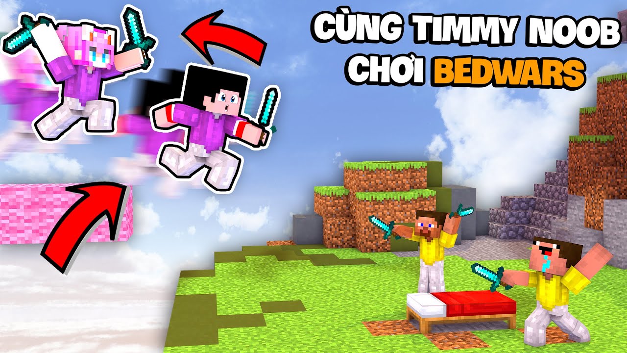KHANGG CÙNG TIMMY NOOB CHƠI BEDWARS PVP *THỬ THÁCH PVP CÙNG NOOB TRONG ...