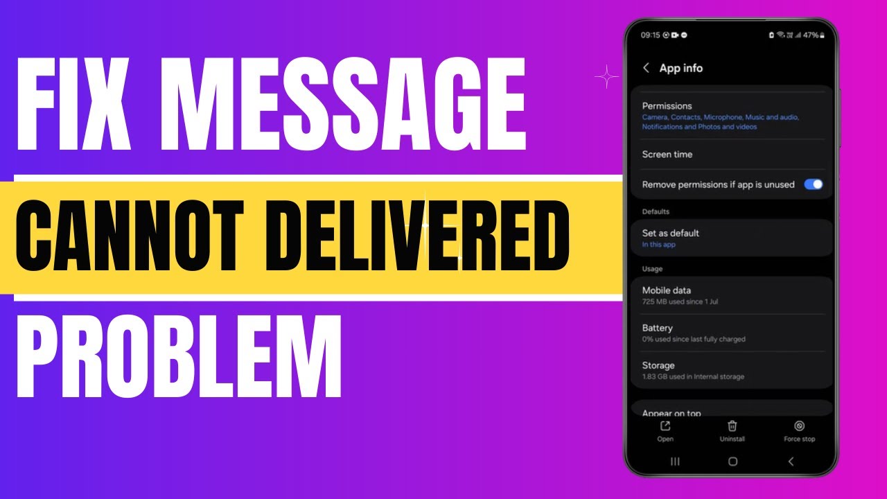 How to fix This Message Cannot Be Delivered ? - YouTube
